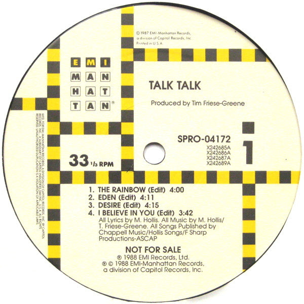 Talk Talk – Let The Music Speak (The Spirit Of Eden) (1988, EMI ...